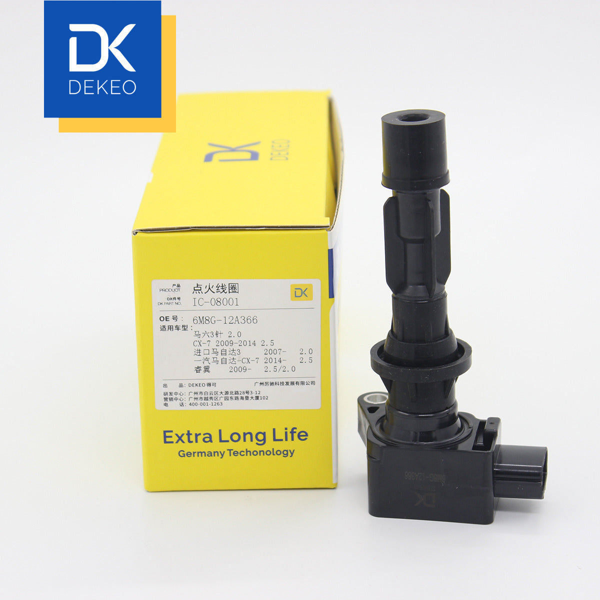 Ignition Coil 6M8G-12A366– DEKEO